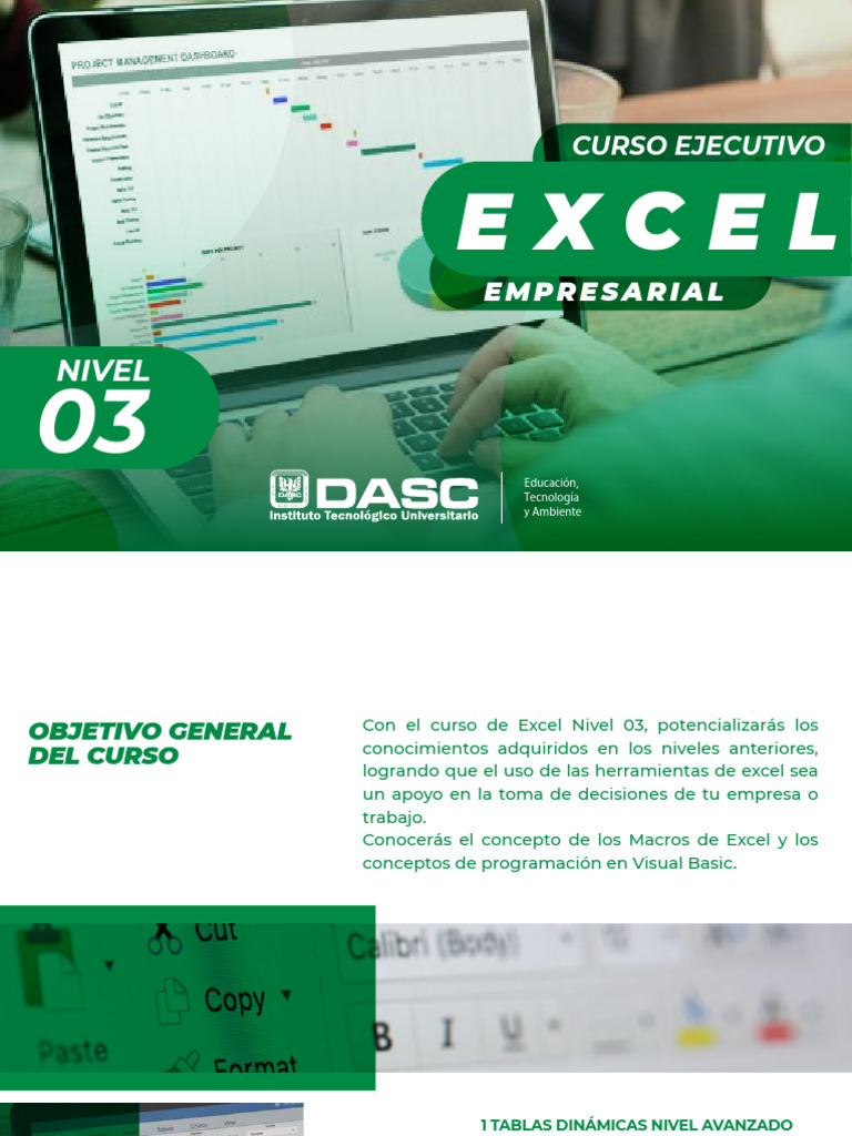 Temario Curso Excel Empresarial Avanzado ExcelNivel 03 DASC 2023 | PDF | Microsoft Excel | Macro ...