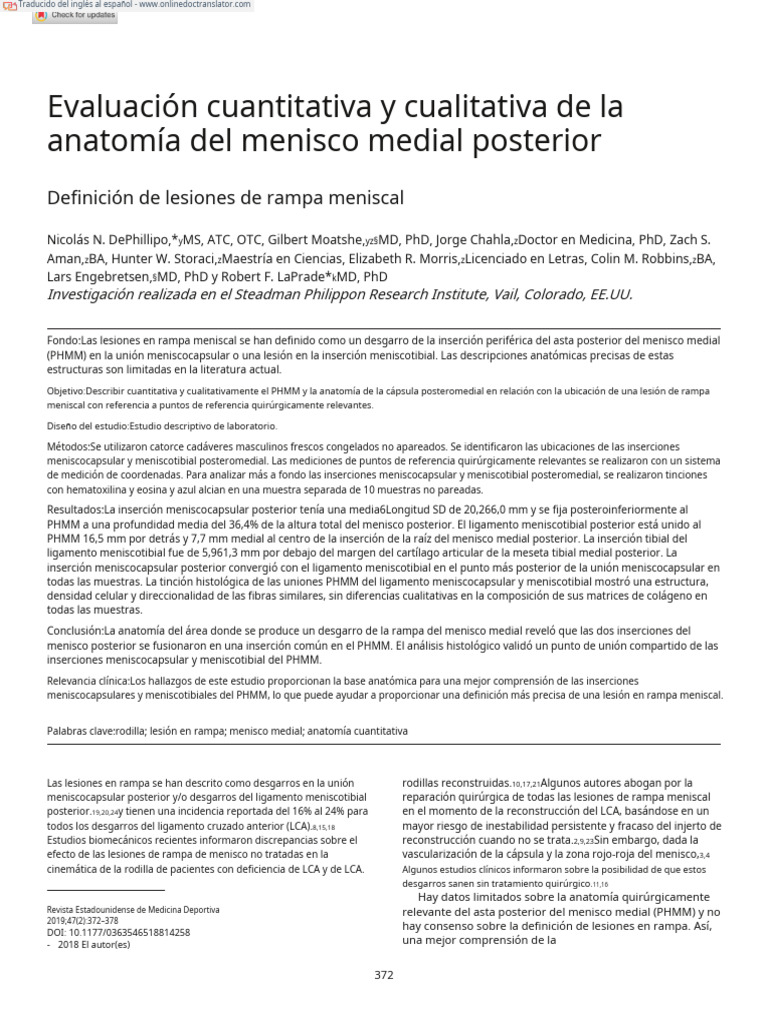 Ingles | PDF | Rodilla | Sistema musculoesquelético