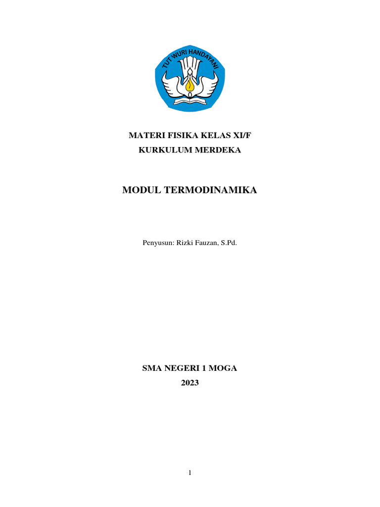 Lampiran Modul Termodinamika | PDF
