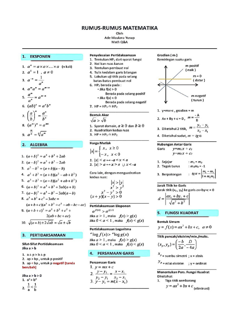 Rumus Mat | PDF