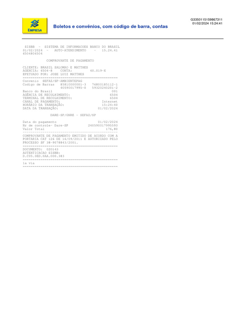 Boletos e Convênios, Com Código de Barra, Contas | PDF