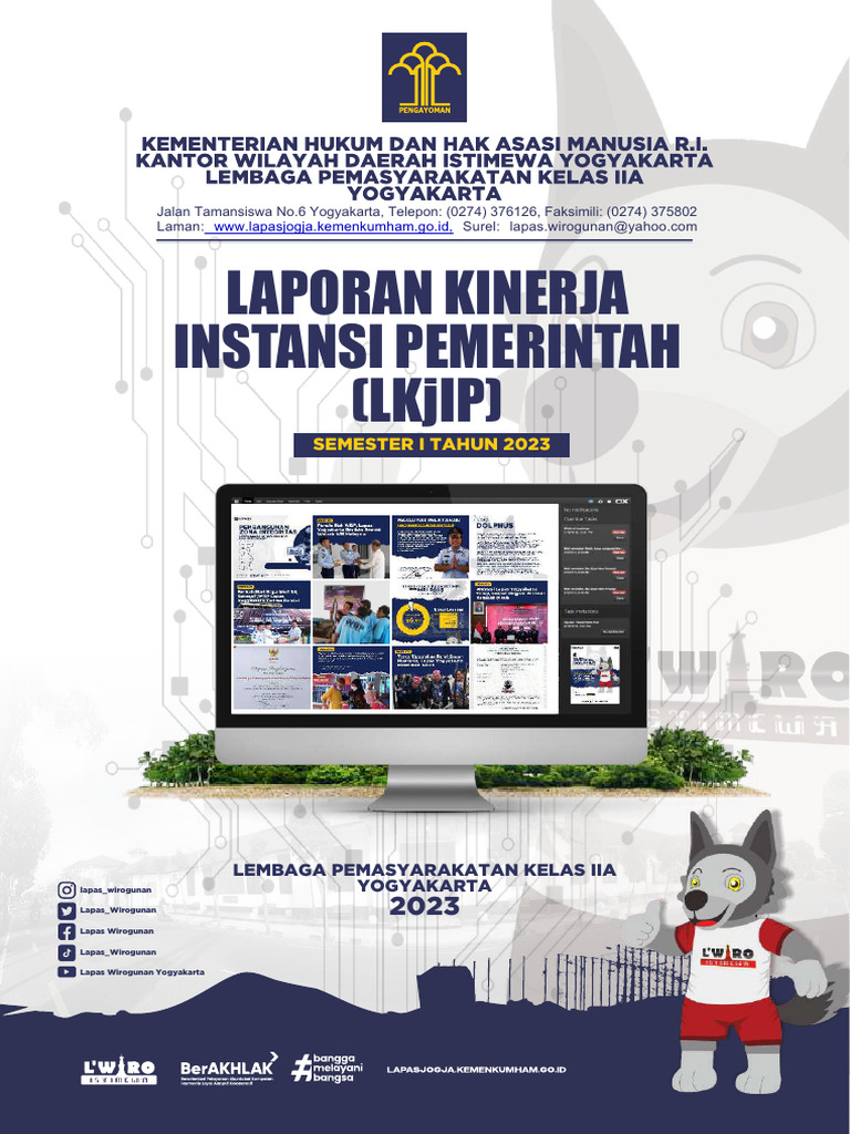 LKjIP Lapas Yogyakarta Semester I Tahun 2023 | PDF
