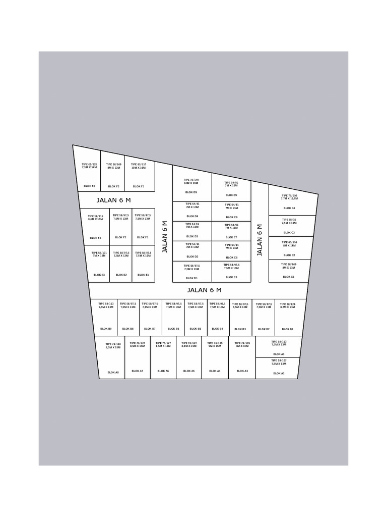Layout Perumahan Azteral Residence | PDF