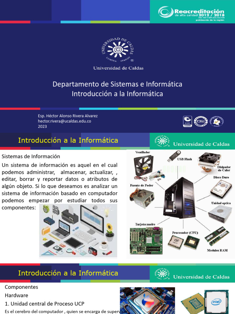 Introduccion a La Informática Hardware y Software | PDF | Bios | Hardware de la computadora