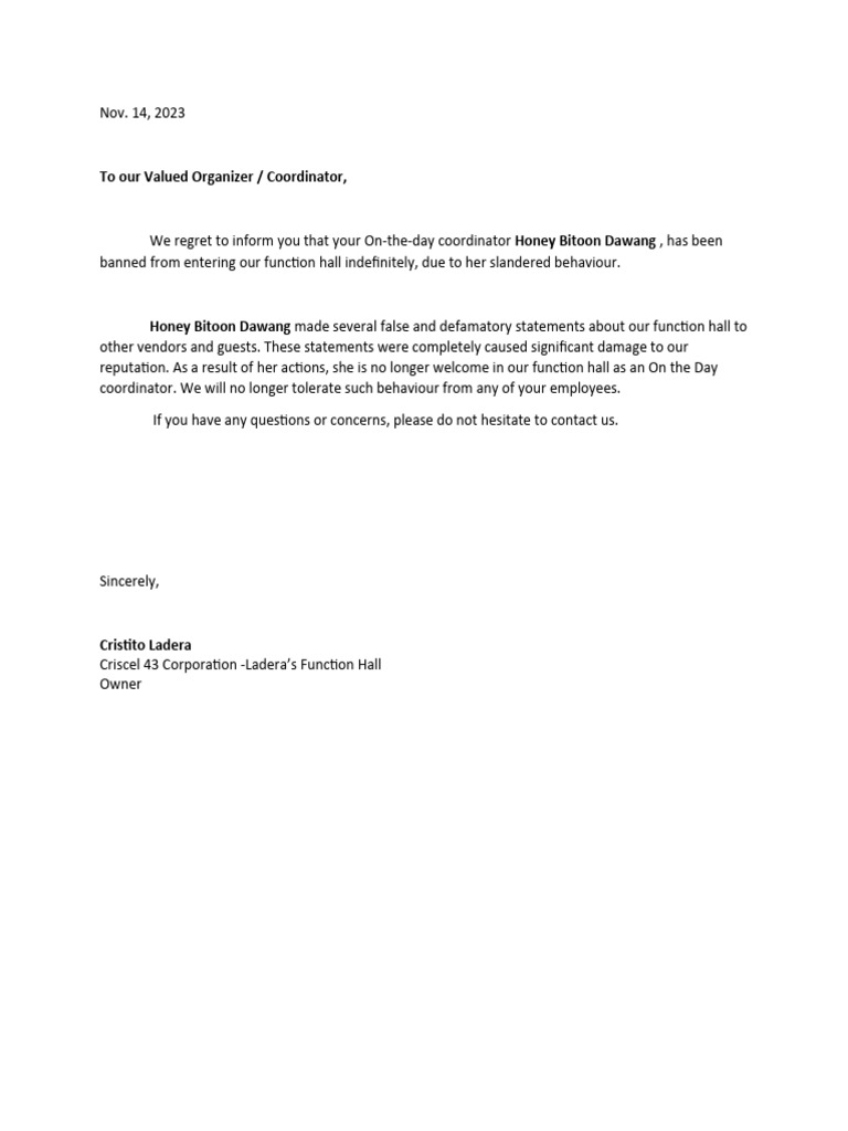 Banned Letter | PDF
