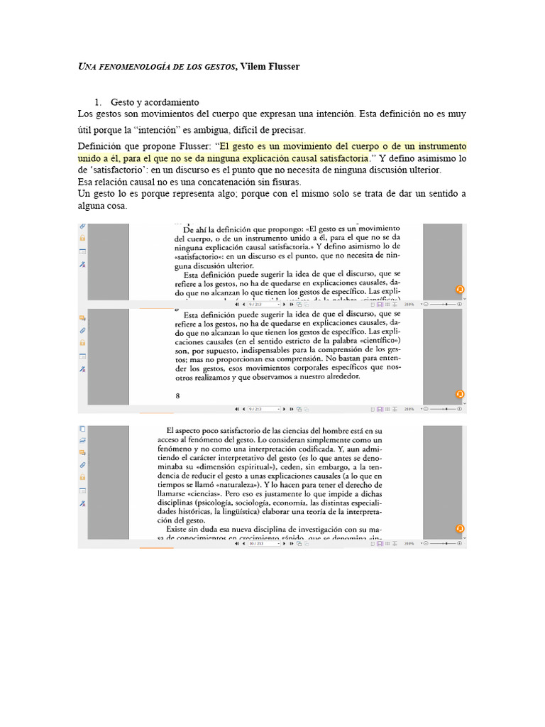Flusser_Vilem_Los_gestos_Fenomenologia_y_comunicacion_resumen y fragmentos | PDF