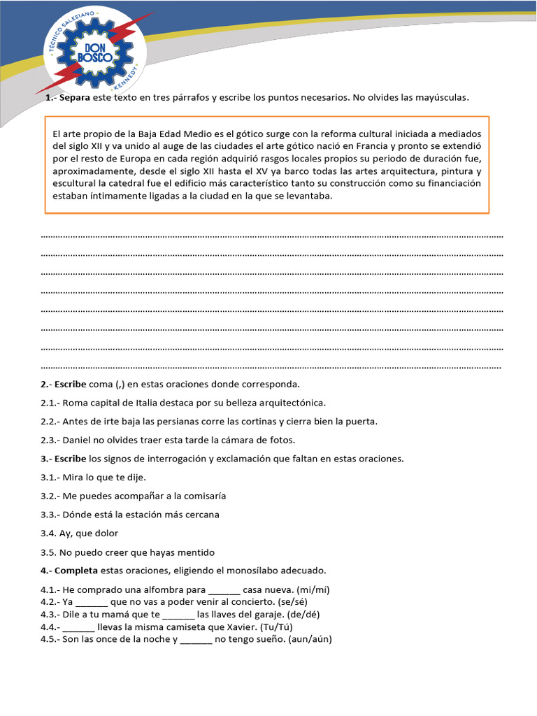 Guía de Puntuación y Gramática | PDF | Hogar, jardinería y bricolaje | Arte