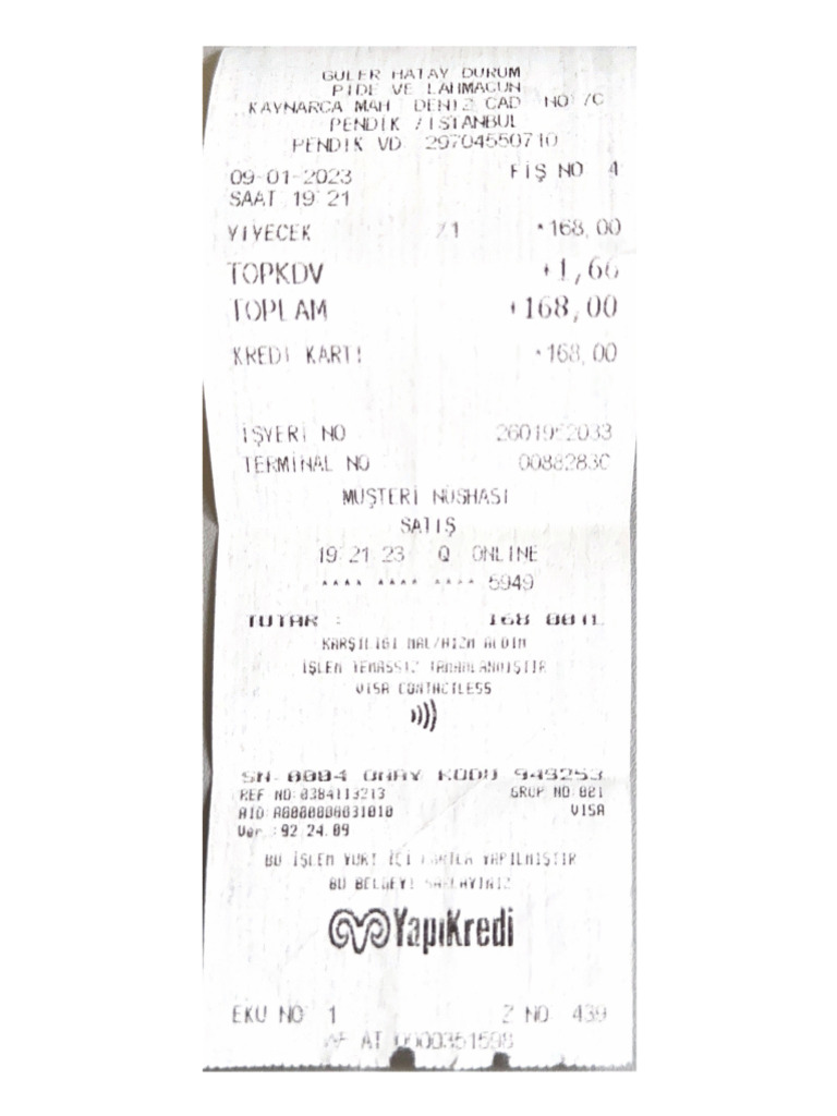 Meal Receipts | PDF