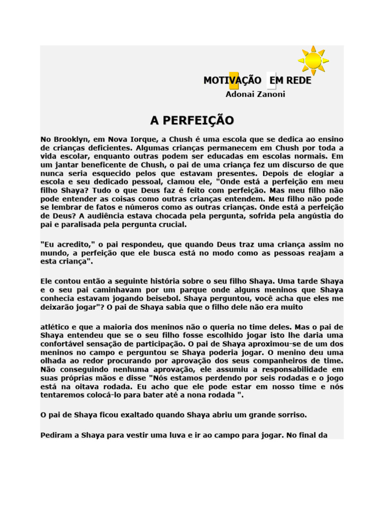 A Perfeicao | PDF