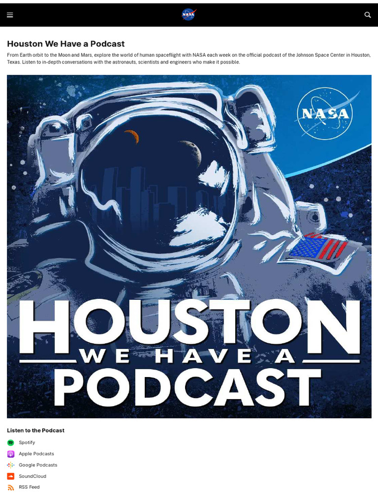 Houston Podcast | PDF | Nasa | Podcast