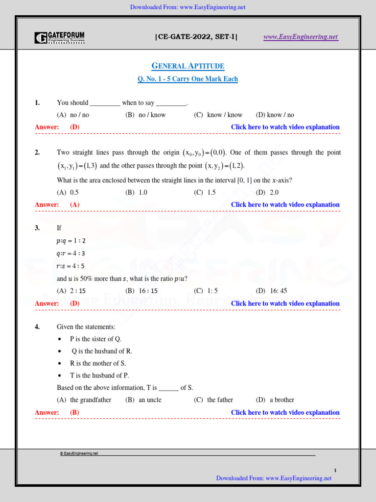 Ce Gate 2022 Set-1 QP | PDF