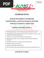 English Olympiad Level 1 Guide | PDF