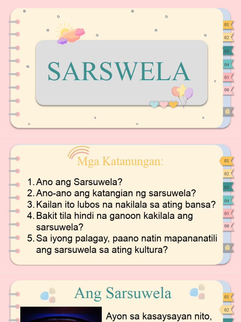 Sarswela at Sanaysay | PDF