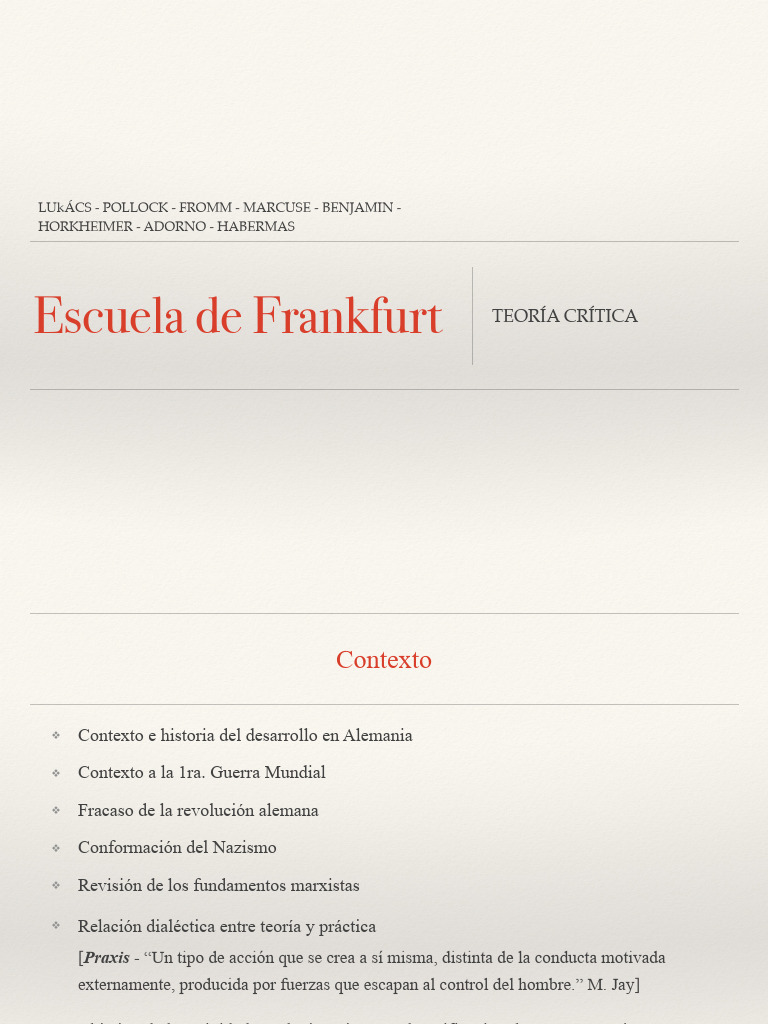 2 - Contexto A La Escuela de Frankfurt | PDF