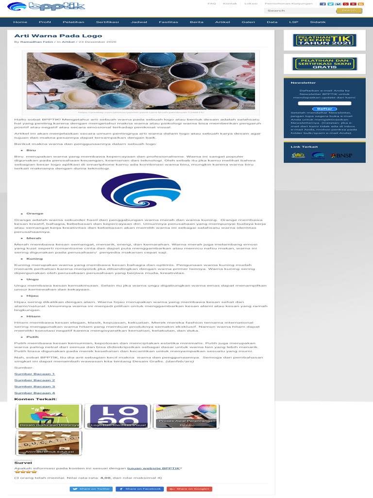 Arti Warna Pada Logo - BPPTIK | PDF