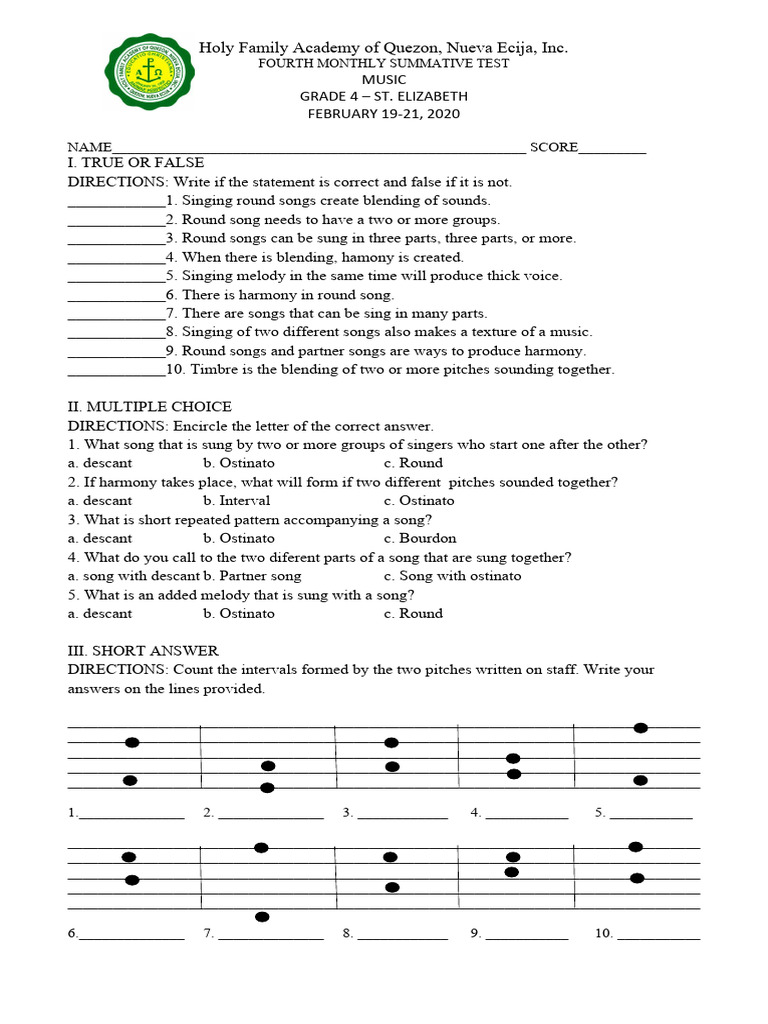 Music 4 Exam | PDF | Singing | Songs
