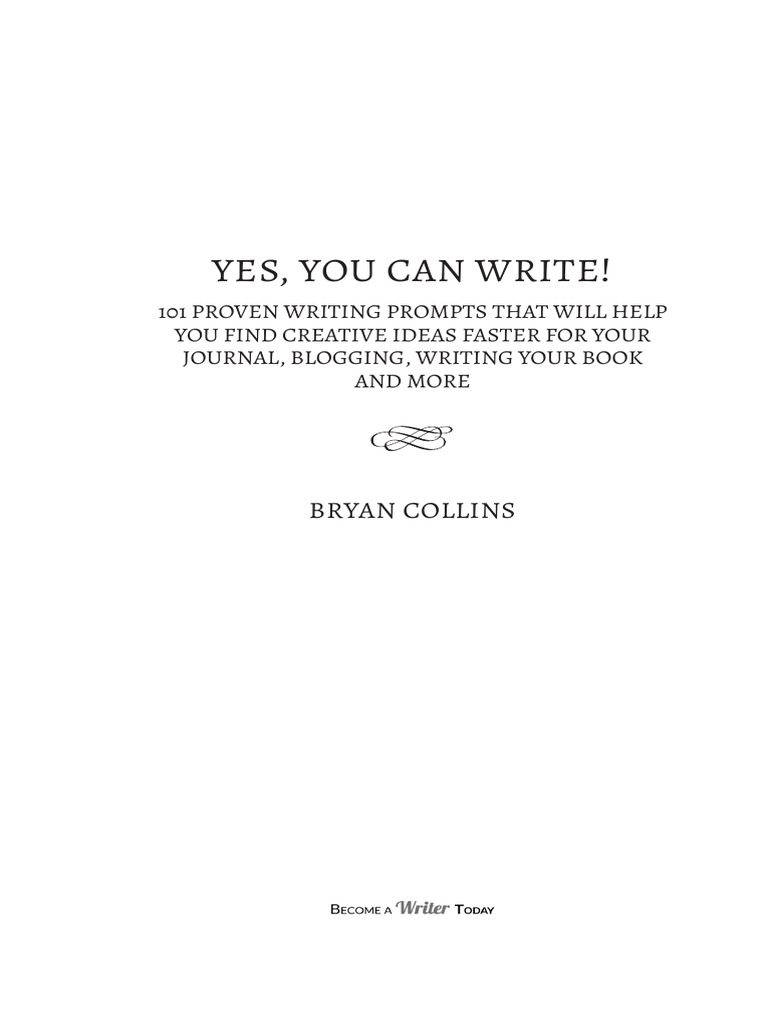 Yes You Can Write Print | PDF