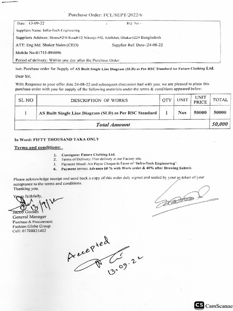 Purchase Order - FCL | PDF