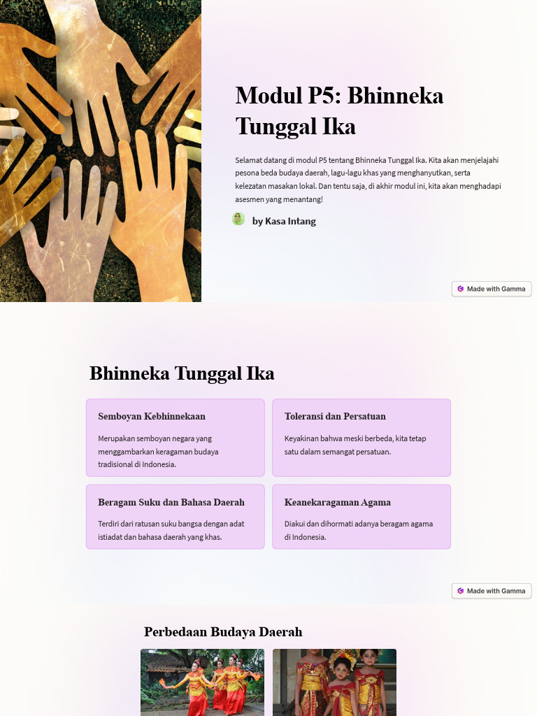 Modul P5 Bhinneka Tunggal Ika | PDF