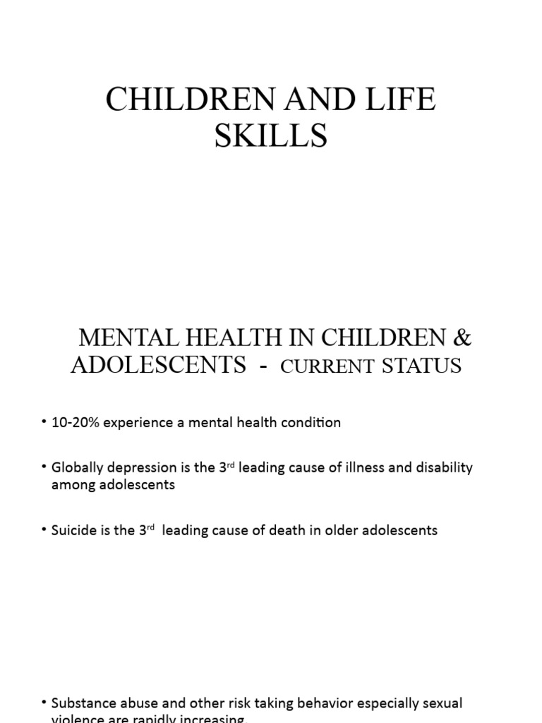 Life Skills 1 | PDF | Mental Disorder | Mental Health