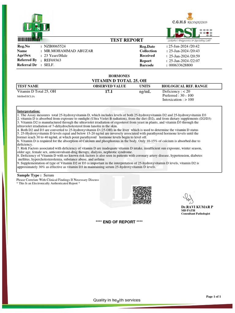 Vitamin D Report 2 | PDF