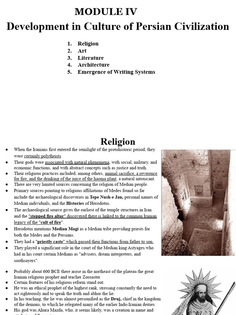 Persian Civilization-Developments in Culture | PDF