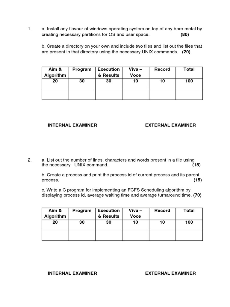 CS3461 - OS Lab QP | PDF | Programming | Computer Program CS3461 - OS Lab QP | PDF | Programming | Computer Program
