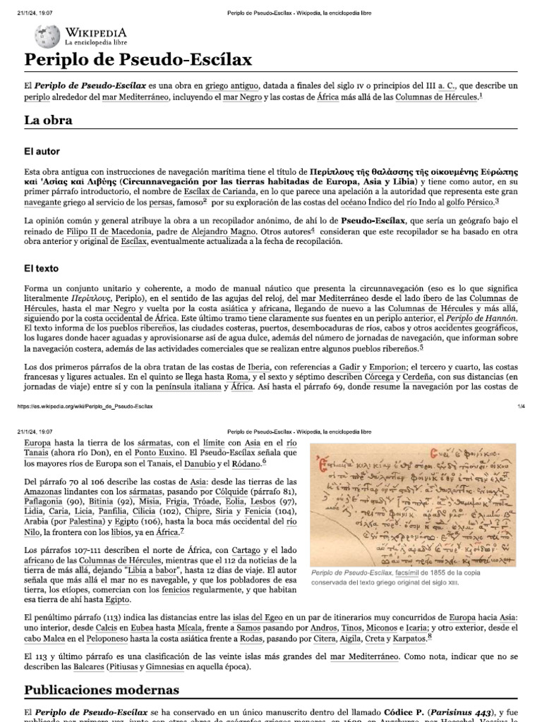 Periplo de Pseudo-Escílax | PDF