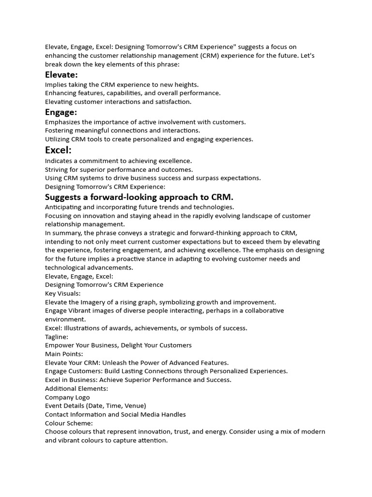 My Crm Pdf Customer Relationship Management Customer Experience