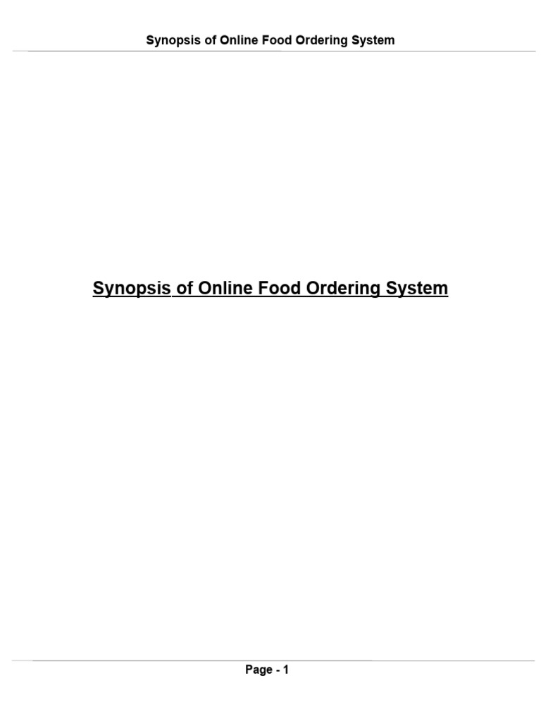 PDF of Online Food Ordering System 1 | PDF | Relational Database ...