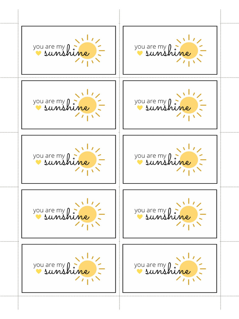 Sunshine Printable | PDF