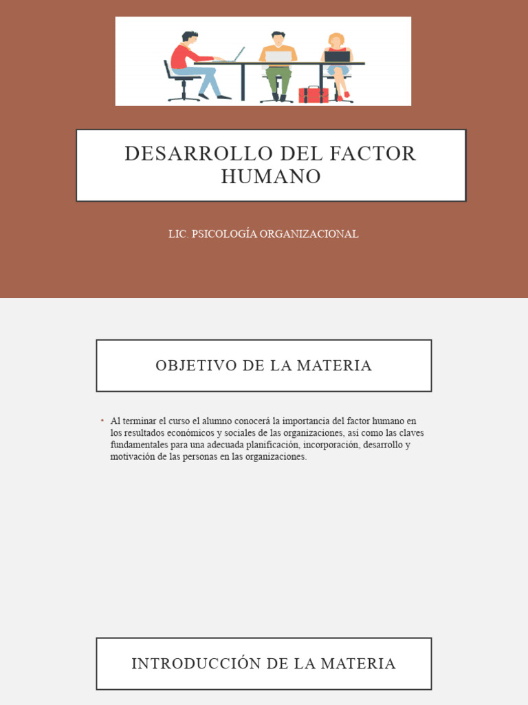 Desarrollo Del Factor Humano | PDF | Gestión de recursos humanos | Business