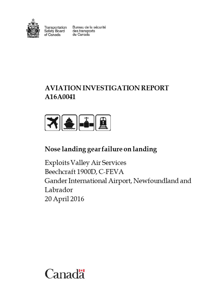 Aviation Investigation Report A16A0041 | Download Free PDF | Aerospace ...