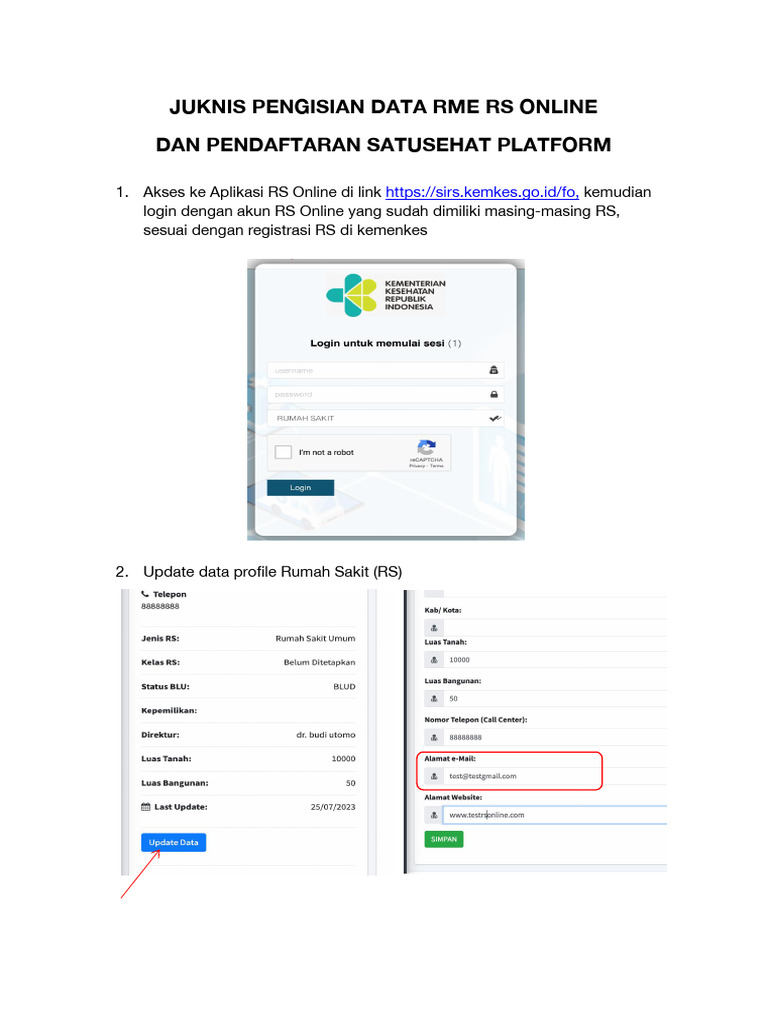 Juknis Pengisian Data Rme-Satset RS Online | PDF | Karier & Perkembangan | Pengelolaan Keuangan ...