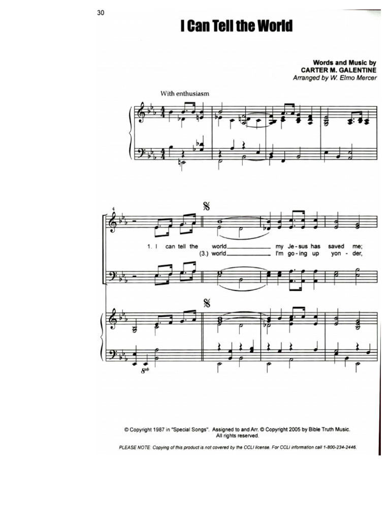 I Can Tell The World | PDF