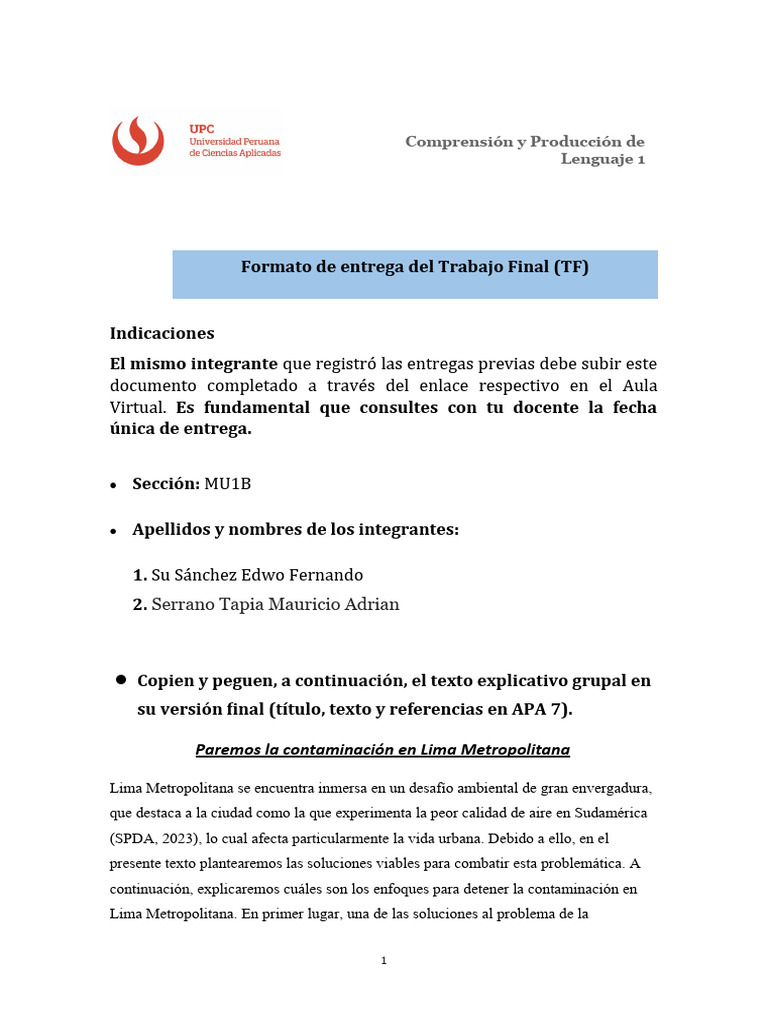 Trabajo Final - CPL 1 | PDF | Residuos | Reciclaje