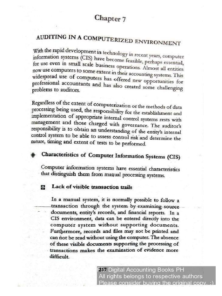 Auditing in CIS | PDF