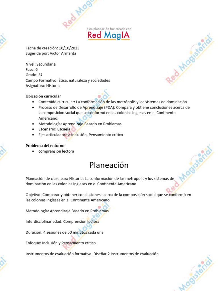 Composición social en colonias inglesas | PDF | Comprensión lectora ...