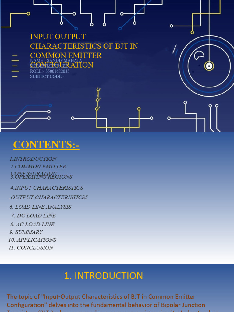 Input Output Characteristics of BJT. | PDF Input Output Characteristics of BJT. | PDF