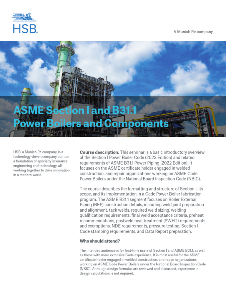 HSB-166-ASME-Section-I-with-ASME-B31-1 | PDF