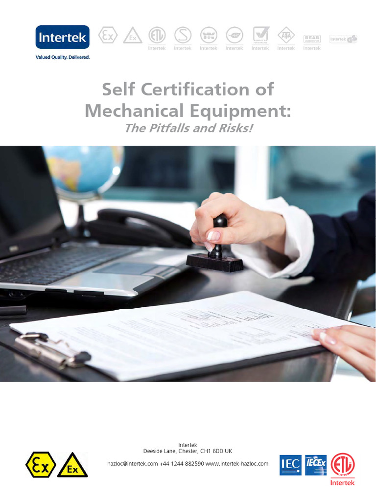 Self Certification of Mechanical Equipment | PDF