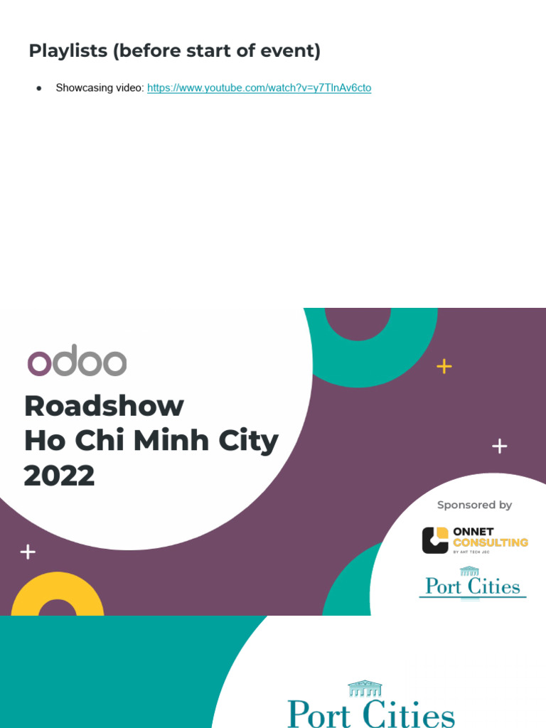 Odoo Roadshow - 2022-28-7 HCMC Roadshow 2022 Presentation | PDF ...