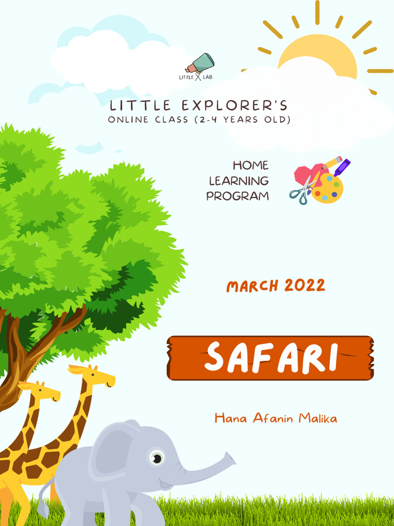 Wild Animals Home Learning Program Hana | PDF