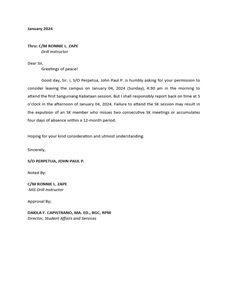 Shore Leave Letter 1 | PDF