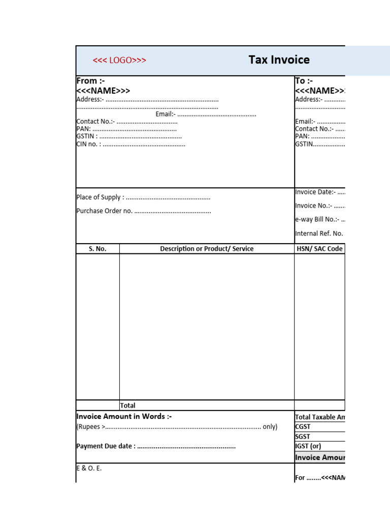 Customer Sales Invoice Format | PDF