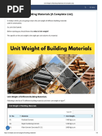 Building Material Weights Guide | PDF | Cement | Building Materials