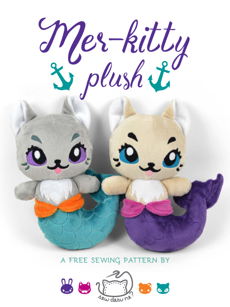 Mer Kitty Plush Sewing Pattern | PDF