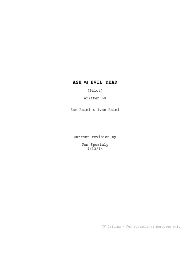 Ash Vs Evil Dead 101 El Jefe | PDF