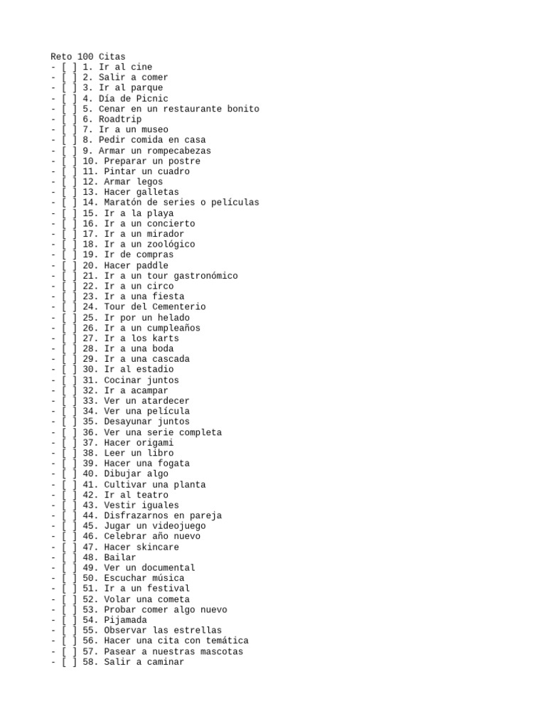 Reto 100 Citas Pdf