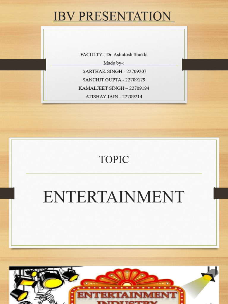 Entertainment | PDF